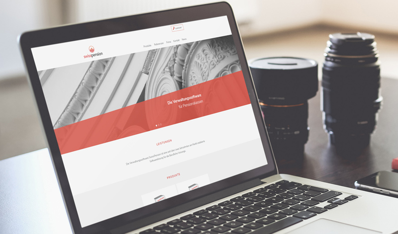 Website SwissPension - Webdesign Bammert